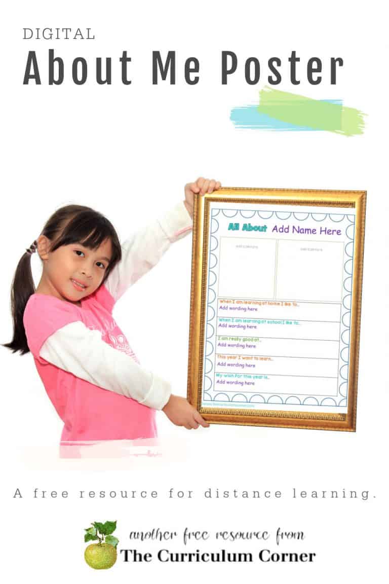 all about me pinterest - The Curriculum Corner 123