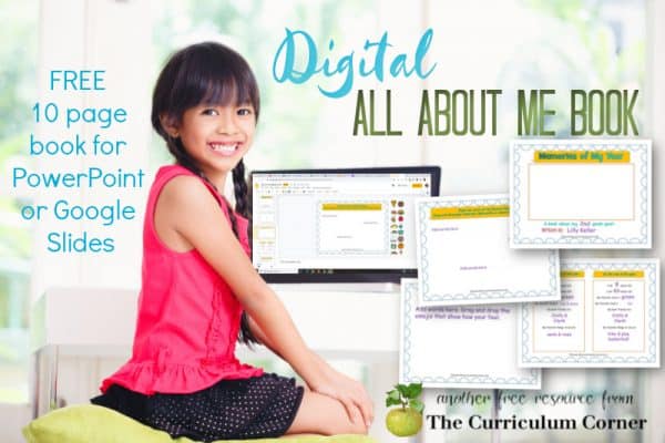 Digital All About Me Book - The Curriculum Corner 123