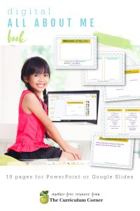 Digital All About Me Book - The Curriculum Corner 123
