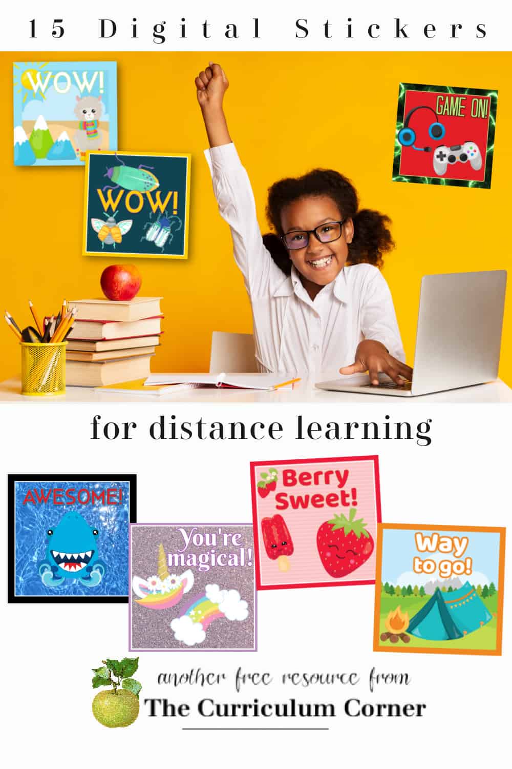 Digital Stickers for Distance Learning - The Curriculum Corner 123