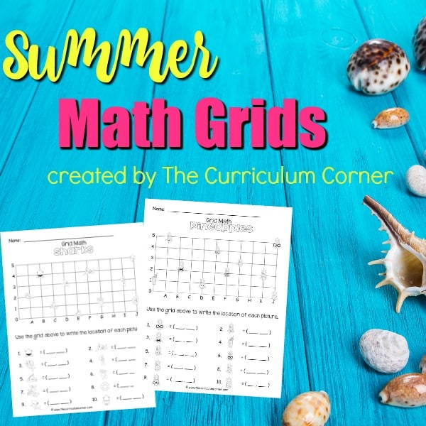 summer-math-grids-feature - The Curriculum Corner 123