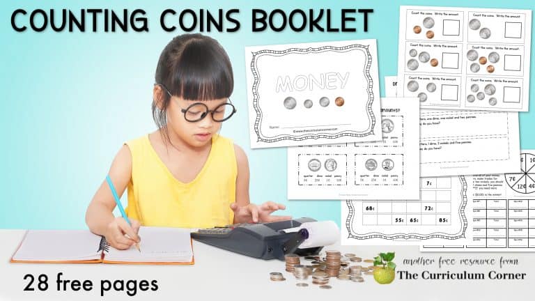 Counting Money Practice Booklet - The Curriculum Corner 123