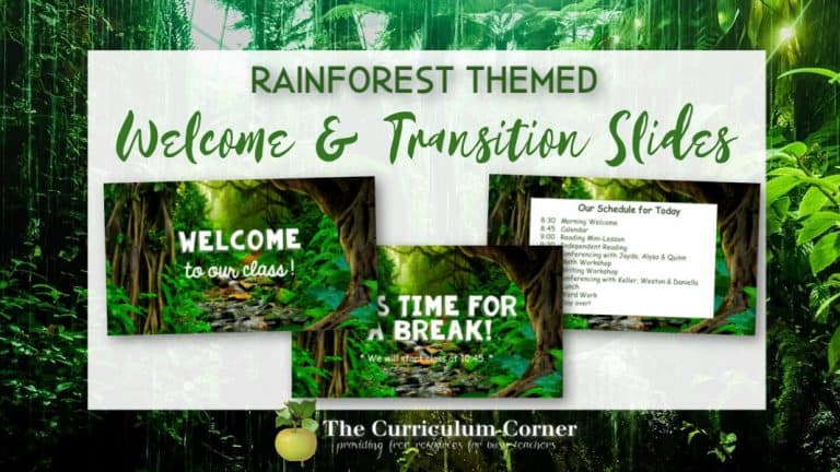 Rainforest: Virtual Sub Plans - The Curriculum Corner 123