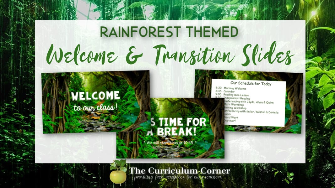 Rainforest: Virtual Sub Plans - The Curriculum Corner 123