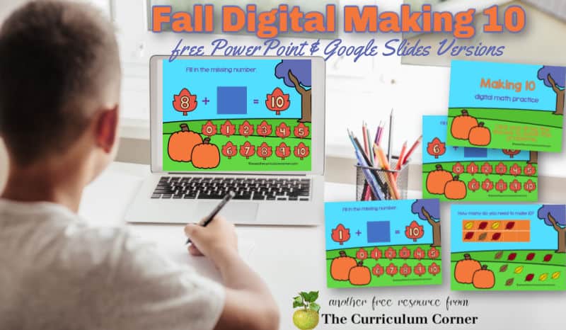 Fall Making 10 Digital Game - The Curriculum Corner 123