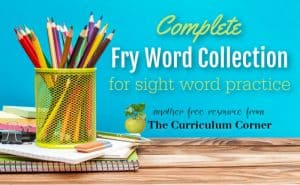 Fry Resource Collection - The Curriculum Corner 123