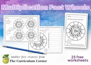 Multiplication Math Fact Wheels - The Curriculum Corner 123