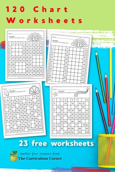 120 Chart Worksheets - The Curriculum Corner 123