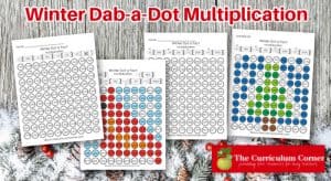 Winter Dab a Dot Multiplication Facts - The Curriculum Corner 123