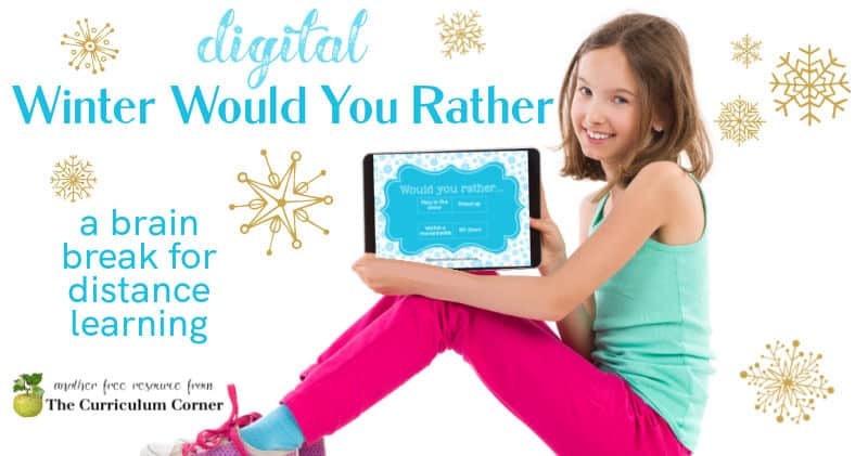 Winter Digital Would You Rather - The Curriculum Corner 123
