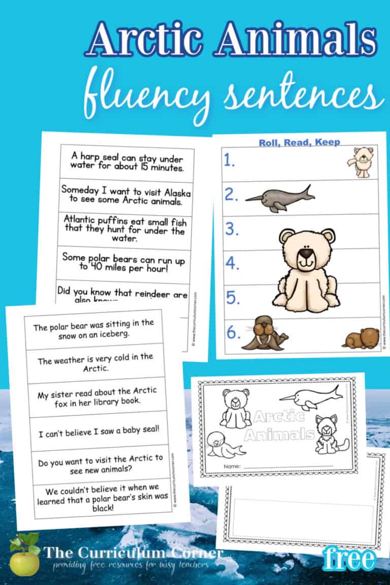 Arctic Animals Fluency Sentences - The Curriculum Corner 123