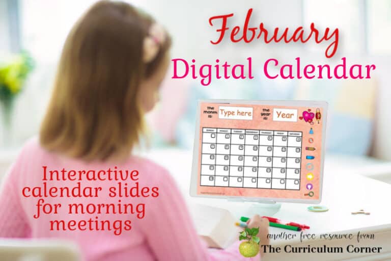 February Digital Calendar The Curriculum Corner 123 february-digital-calendar-the-curriculum-corner-123