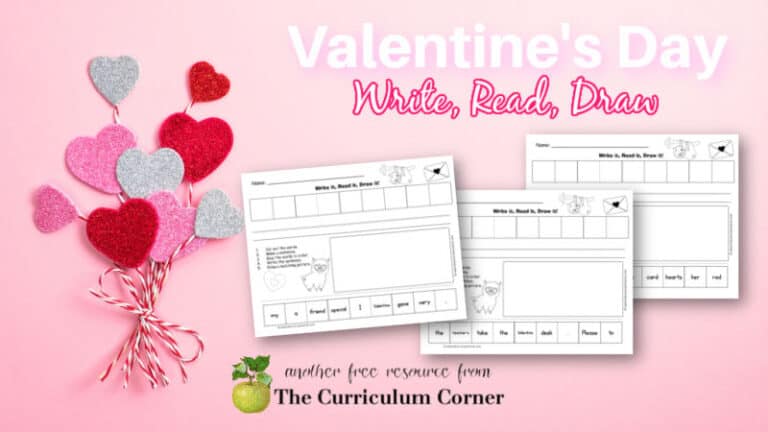 Valentine's Day Read, Write & Draw It! - The Curriculum Corner 123