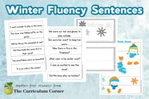 Winter Fluency Sentences - The Curriculum Corner 123