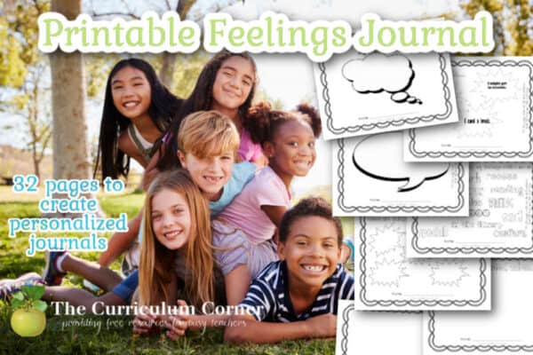 Printable Feelings Journal - The Curriculum Corner 123