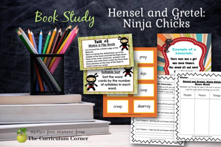 Book Study: Hensel and Gretel Ninja Chicks - The Curriculum Corner 123