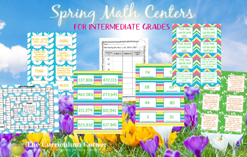 spring math centers 1 fb - The Curriculum Corner 123