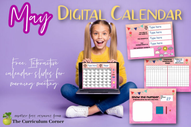 May Digital Calendar - The Curriculum Corner 123