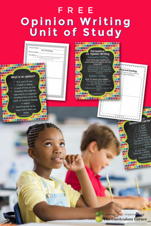Opinion Writing Ideas & Resources - The Curriculum Corner 123