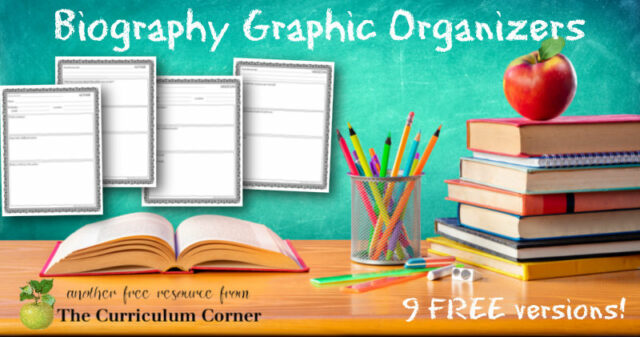 Biography Graphic Organizers - The Curriculum Corner 123