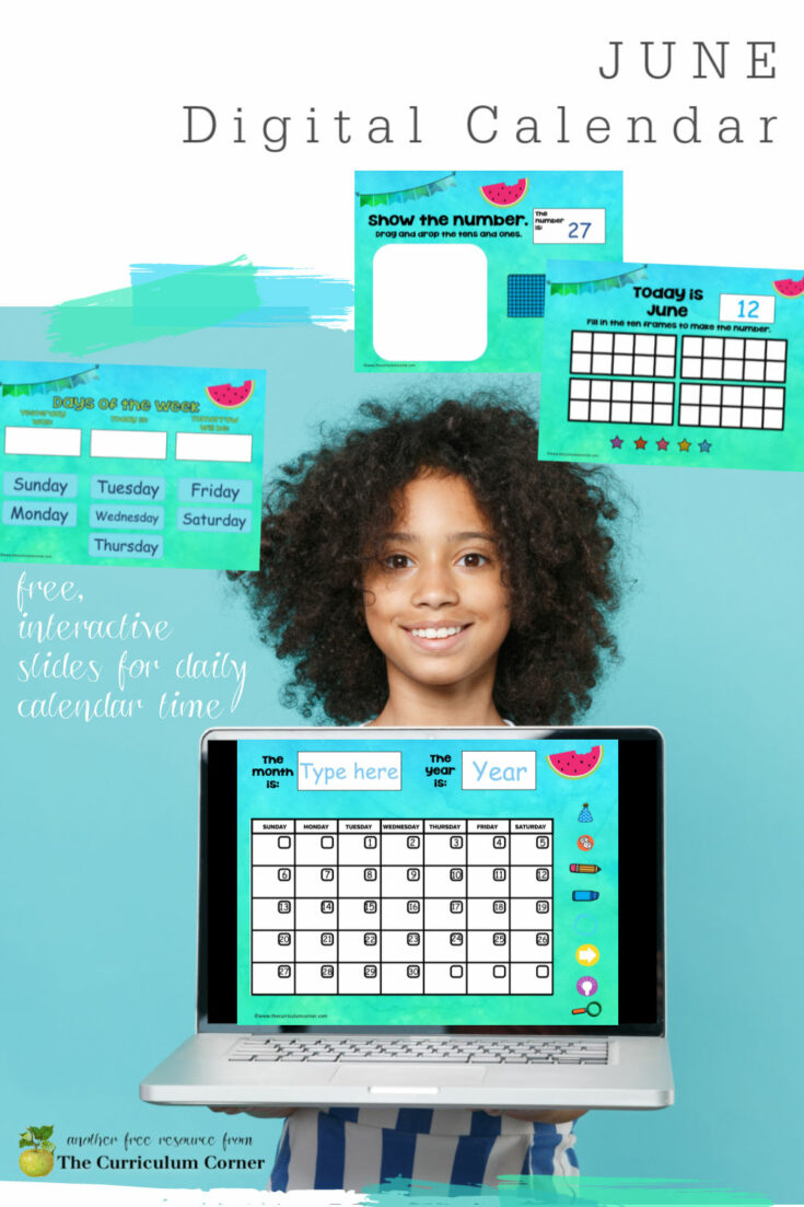 June Digital Calendar - The Curriculum Corner 123