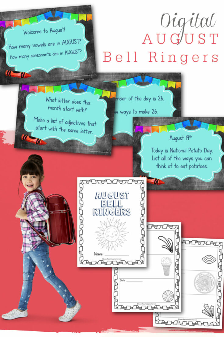 Digital August Bell Ringers - The Curriculum Corner 123