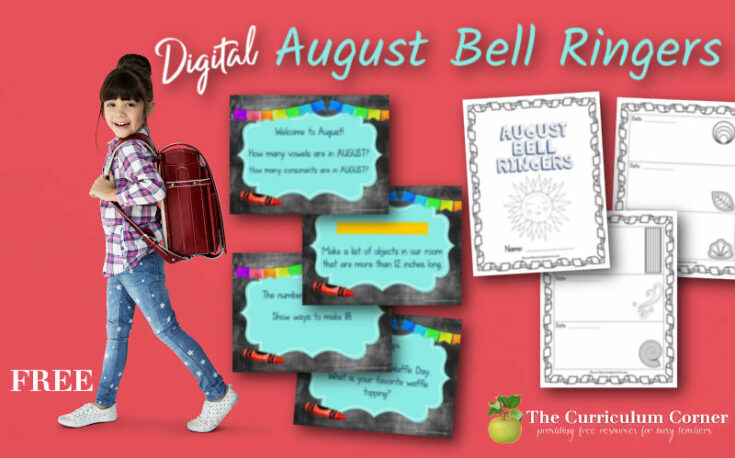 Digital August Bell Ringers - The Curriculum Corner 123