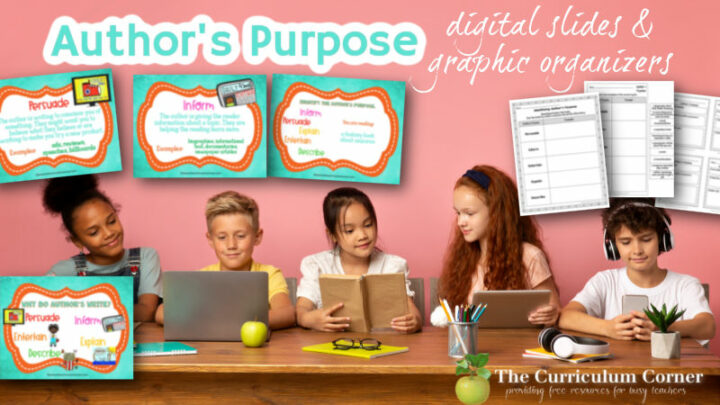 Author's Purpose - The Curriculum Corner 123