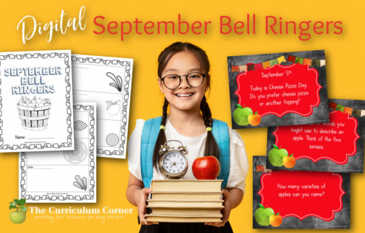 Digital September Bell Ringers - The Curriculum Corner 123