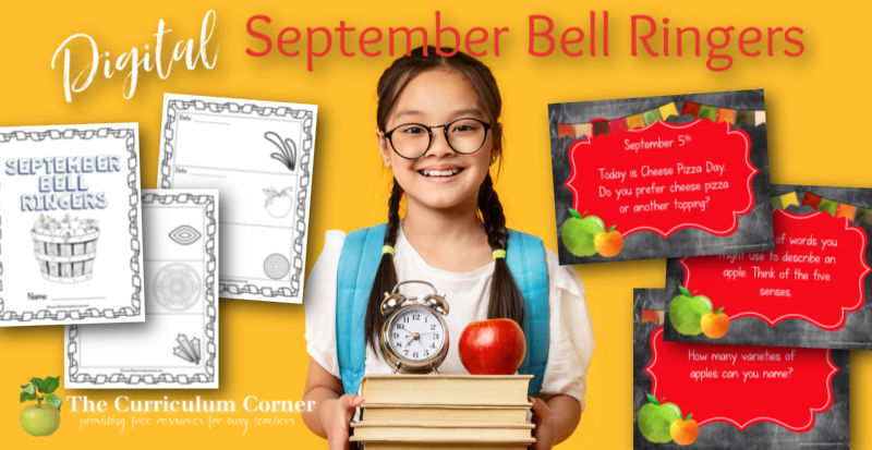 Digital September Bell Ringers - The Curriculum Corner 123