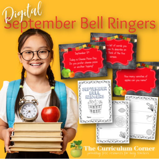 september bell ringers digital 1 feature - The Curriculum Corner 123