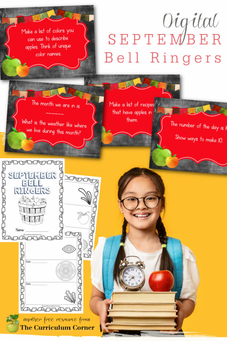 Digital September Bell Ringers - The Curriculum Corner 123