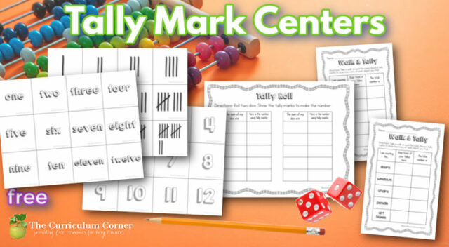 Tally Mark Centers - The Curriculum Corner 123