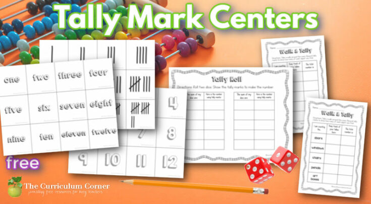 tally mark centers - The Curriculum Corner 123