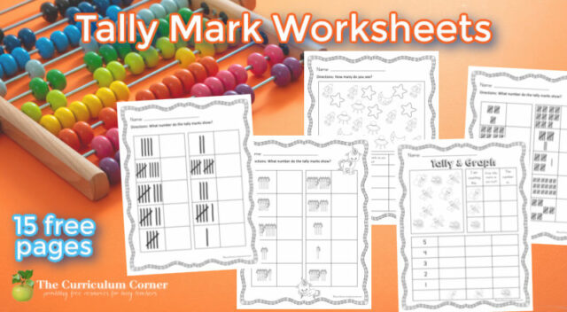 Tally Marks Worksheets - The Curriculum Corner 123