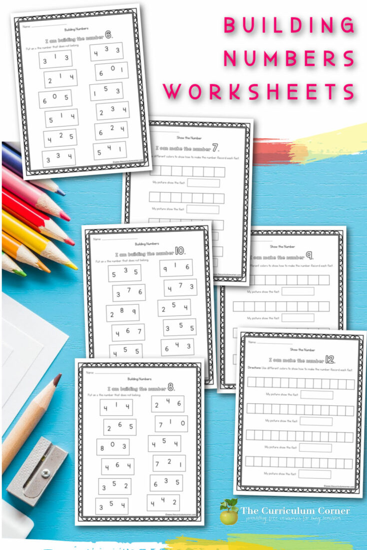 Making Numbers Worksheets - The Curriculum Corner 123