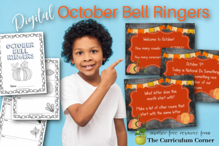 Digital October Bell Ringers - The Curriculum Corner 123