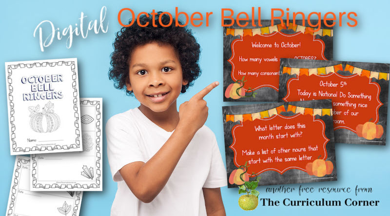 Digital October Bell Ringers - The Curriculum Corner 123