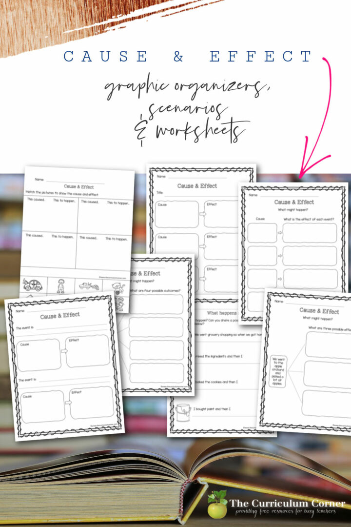 Cause and Effect Examples & Graphic Organizers - The Curriculum Corner 123