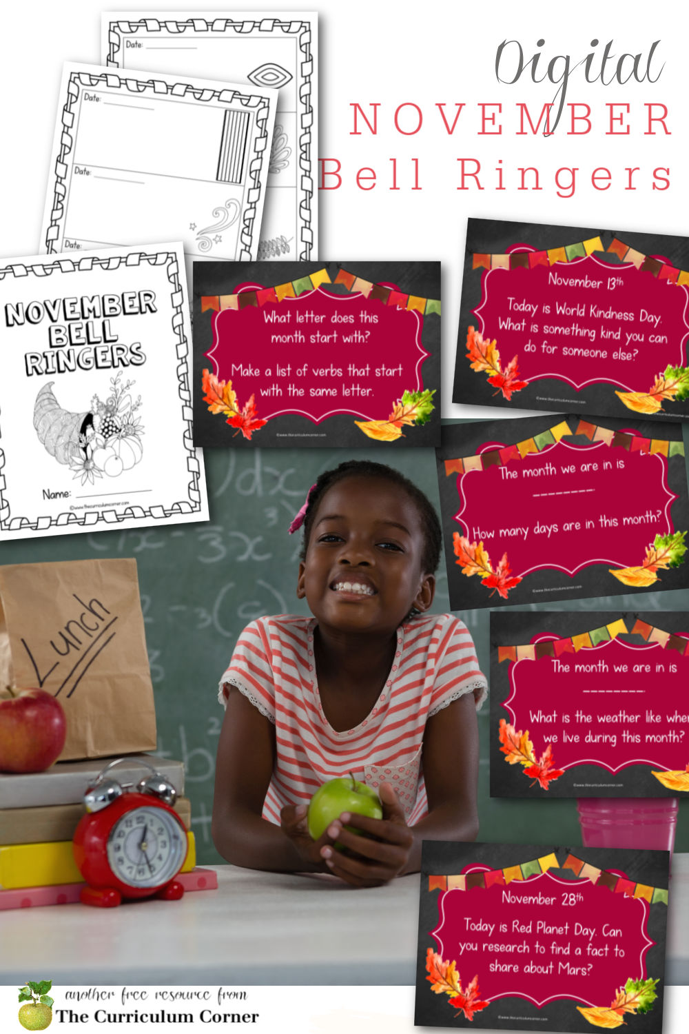 Digital November Bell Ringers - The Curriculum Corner 123