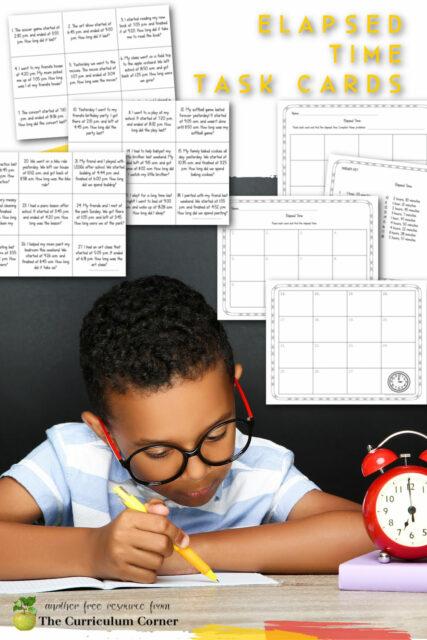 Elapsed Time Task Cards - The Curriculum Corner 123