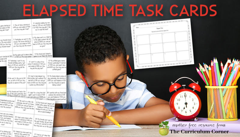 elapsed time task cards 1 fb - The Curriculum Corner 123
