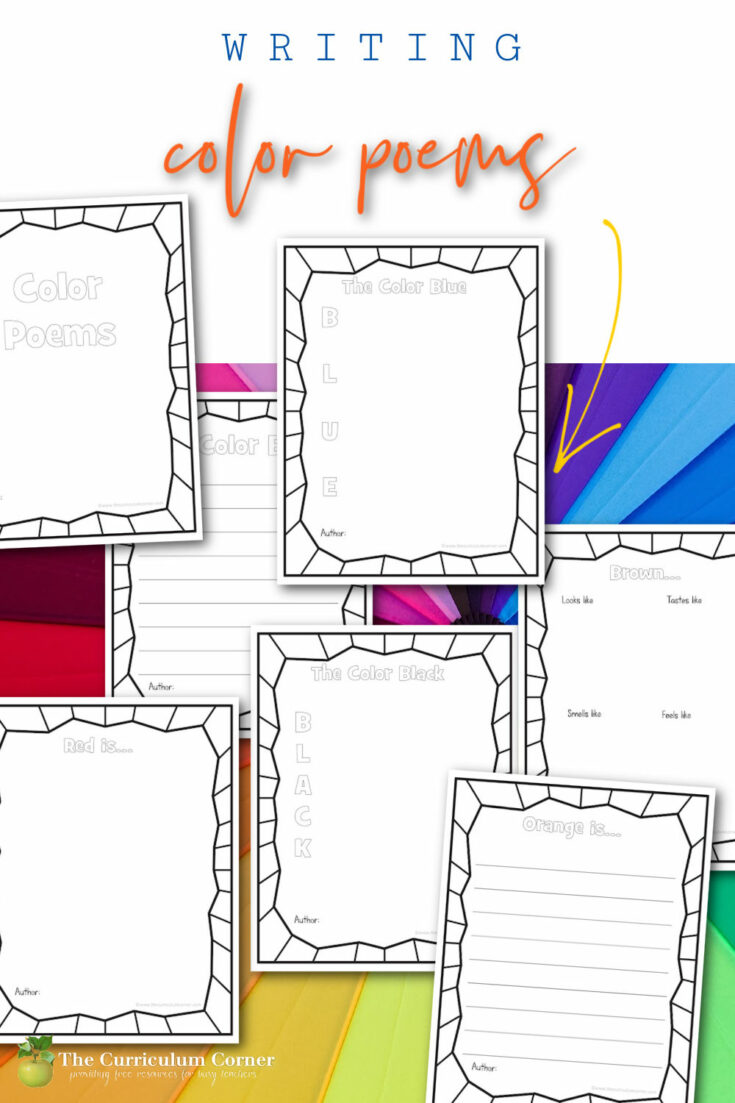 color poems pinterest - The Curriculum Corner 123