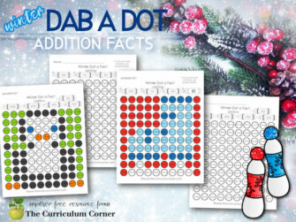 Winter Dab a Dot Addition - The Curriculum Corner 123