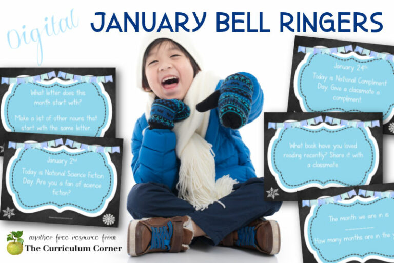 Digital January Bell Ringers - The Curriculum Corner 123