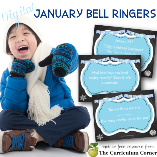 january digital bell ringers feature - The Curriculum Corner 123