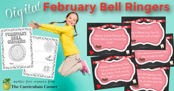 Digital February Bell Ringers - The Curriculum Corner 123