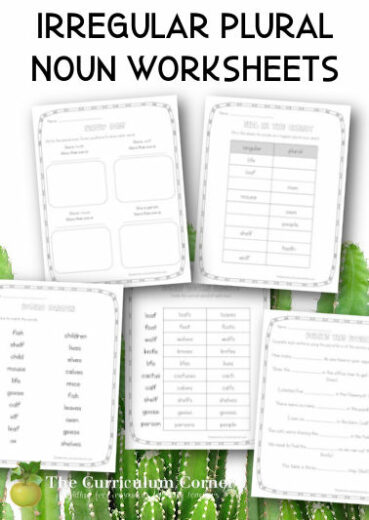 Irregular Plural Noun Worksheets - The Curriculum Corner 123