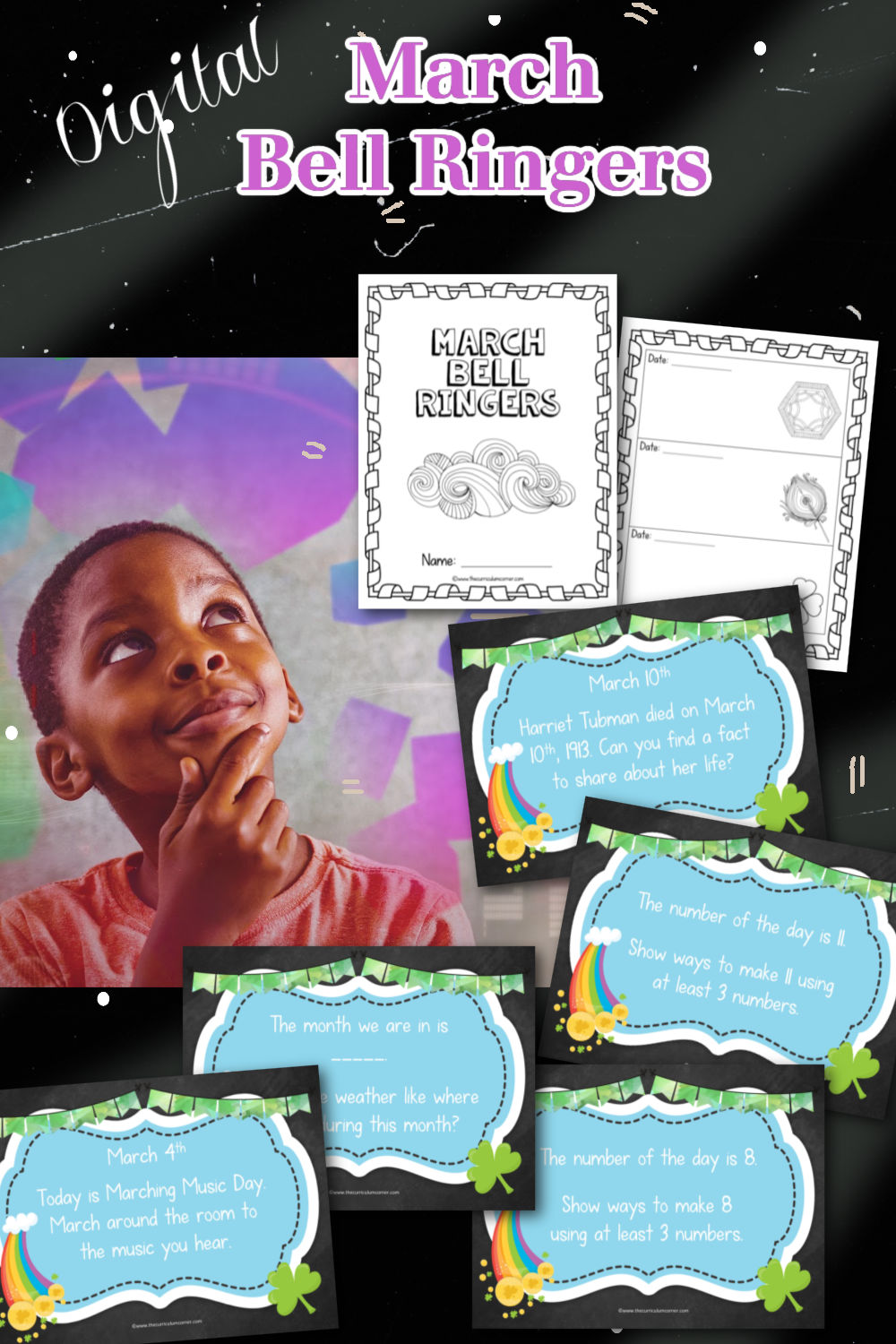 Digital March Bell Ringers - The Curriculum Corner 123