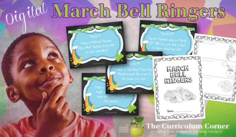 Digital March Bell Ringers - The Curriculum Corner 123